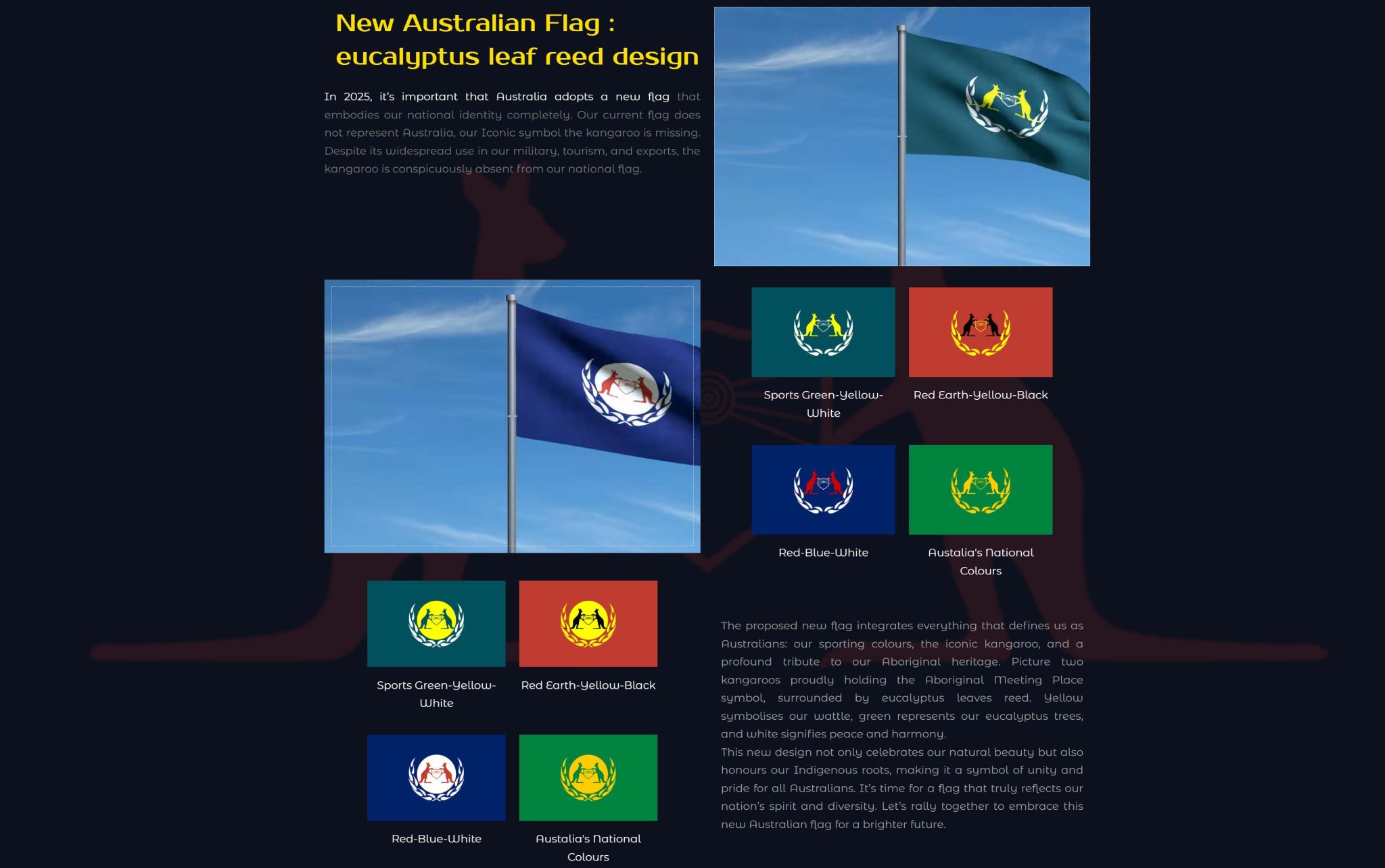 New Australian Proposed Flag. United by Symbolism and Simplicity